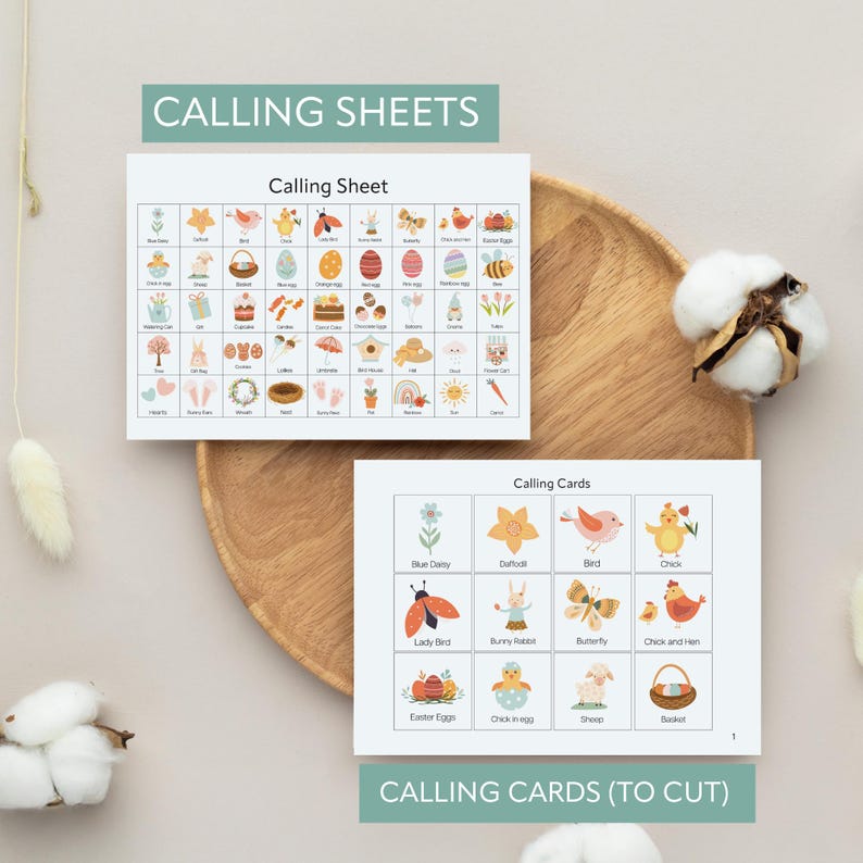 Easter Bingo Game, Easter Activity, Printable Bingo Game, Prefilled ...