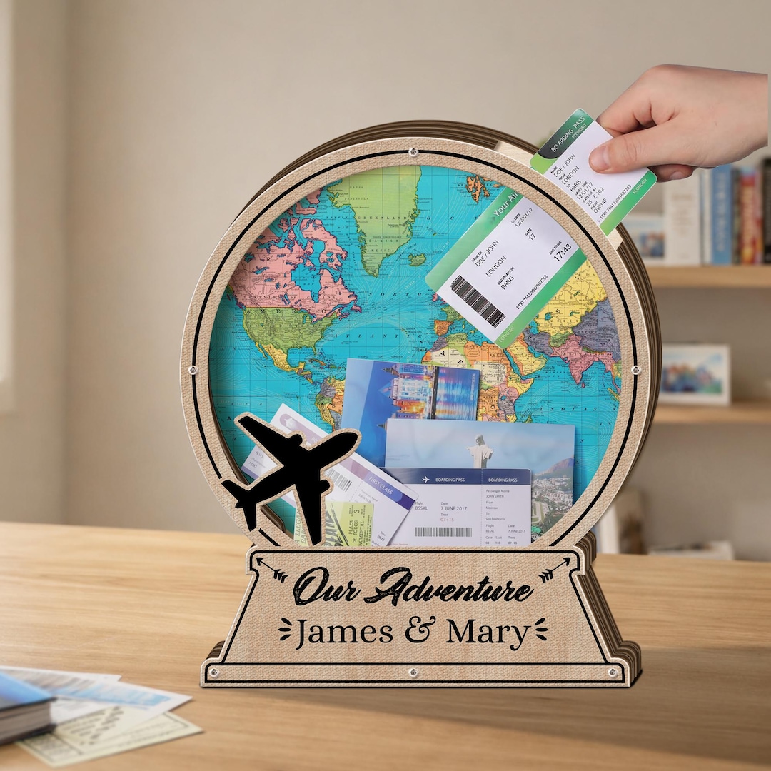 Personalized Travel Adventure Shadow Box, Our Adventure Memory Box With ...