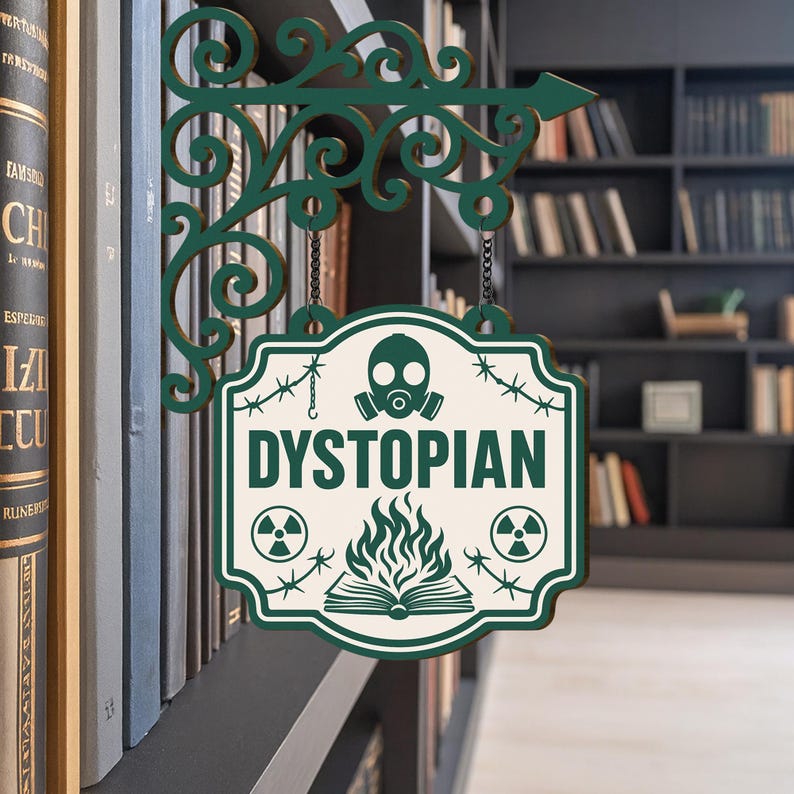 Personalized Book Genre Shelf Dividers, Wooden Bookshelf Sign Divider ...