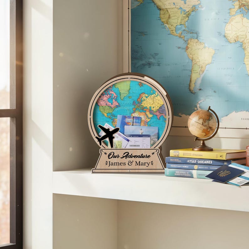 Personalized Travel Adventure Shadow Box, Our Adventure Memory Box With ...