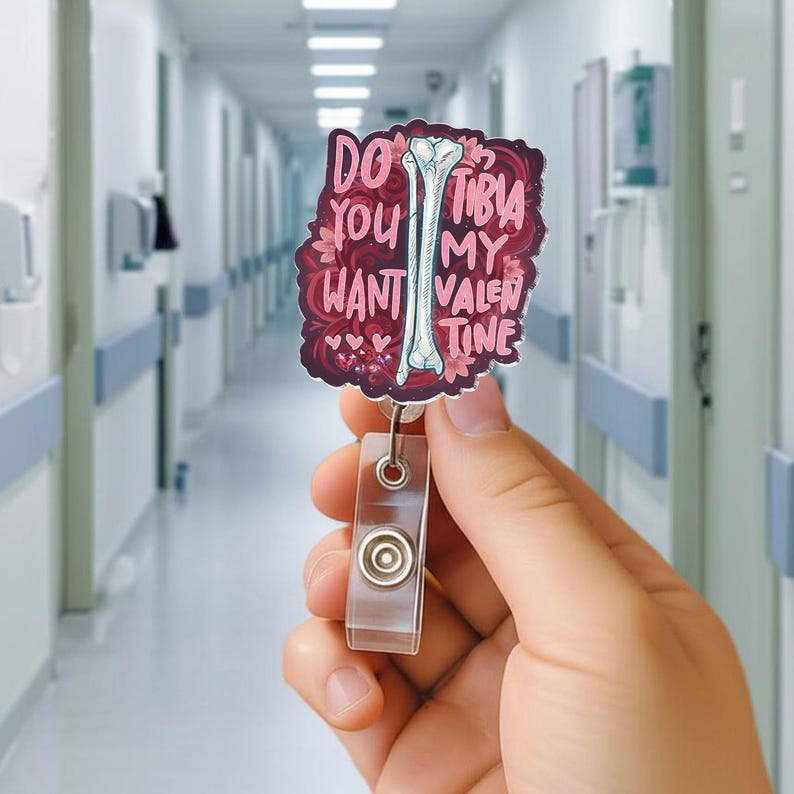 Do You Tibia My Valentine Badge Reel, Cute Nurse ID Holder, Funny ...