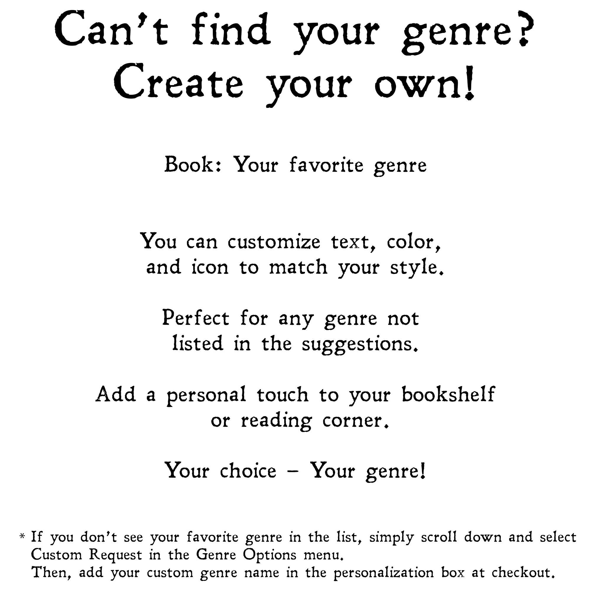 Personalized Book Genre Shelf Dividers, Wooden Bookshelf Sign Divider ...