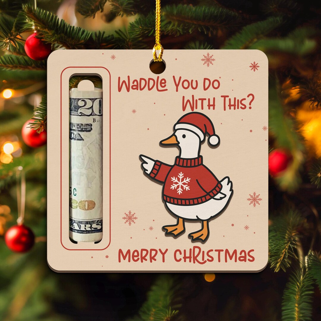 Funny Goose Christmas Ornament With Money Slot, Silly Gift for Adults ...