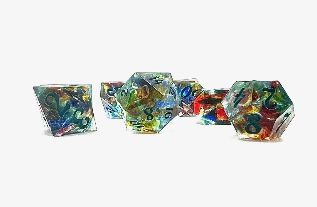 Rainbow Glass Prism Dice - Etsy