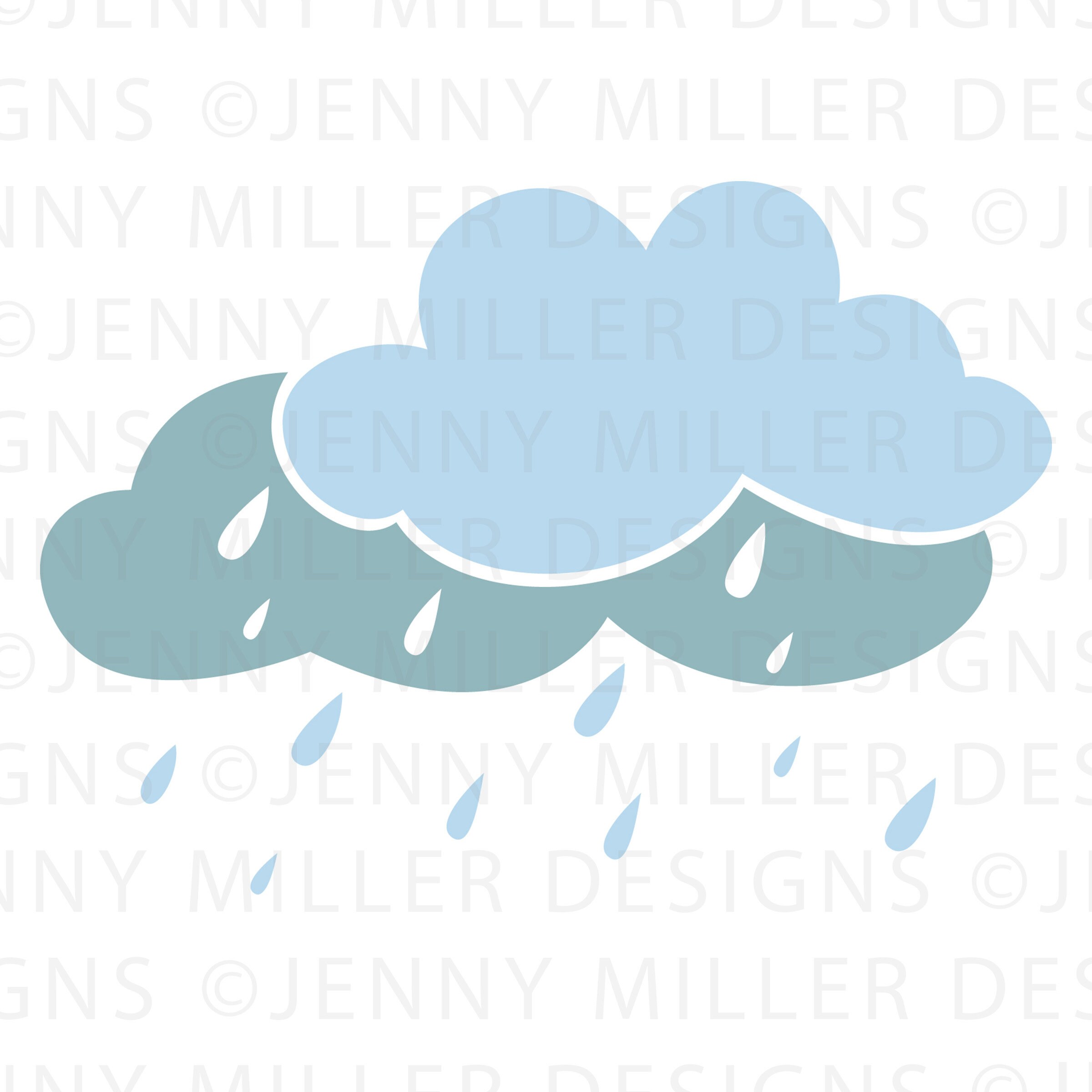 Rain Cloud SVG, Cricut, Silhouette, Rain, Cloud, SVG, DXF, Png, Jpg ...