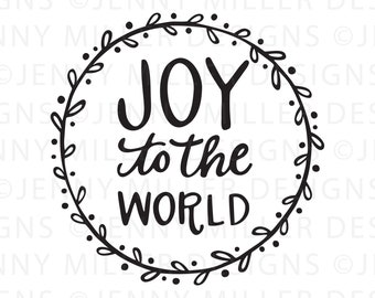 Joy to the World Christmas SVG File Template - Etsy