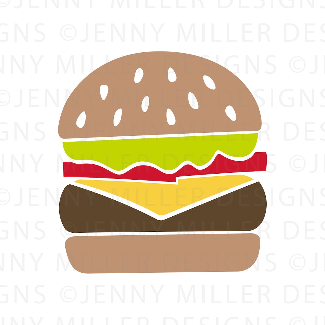 Burger SVG, Cricut, Silhouette, Burger, SVG, DXF, Png, Jpg, Eps, Cut ...