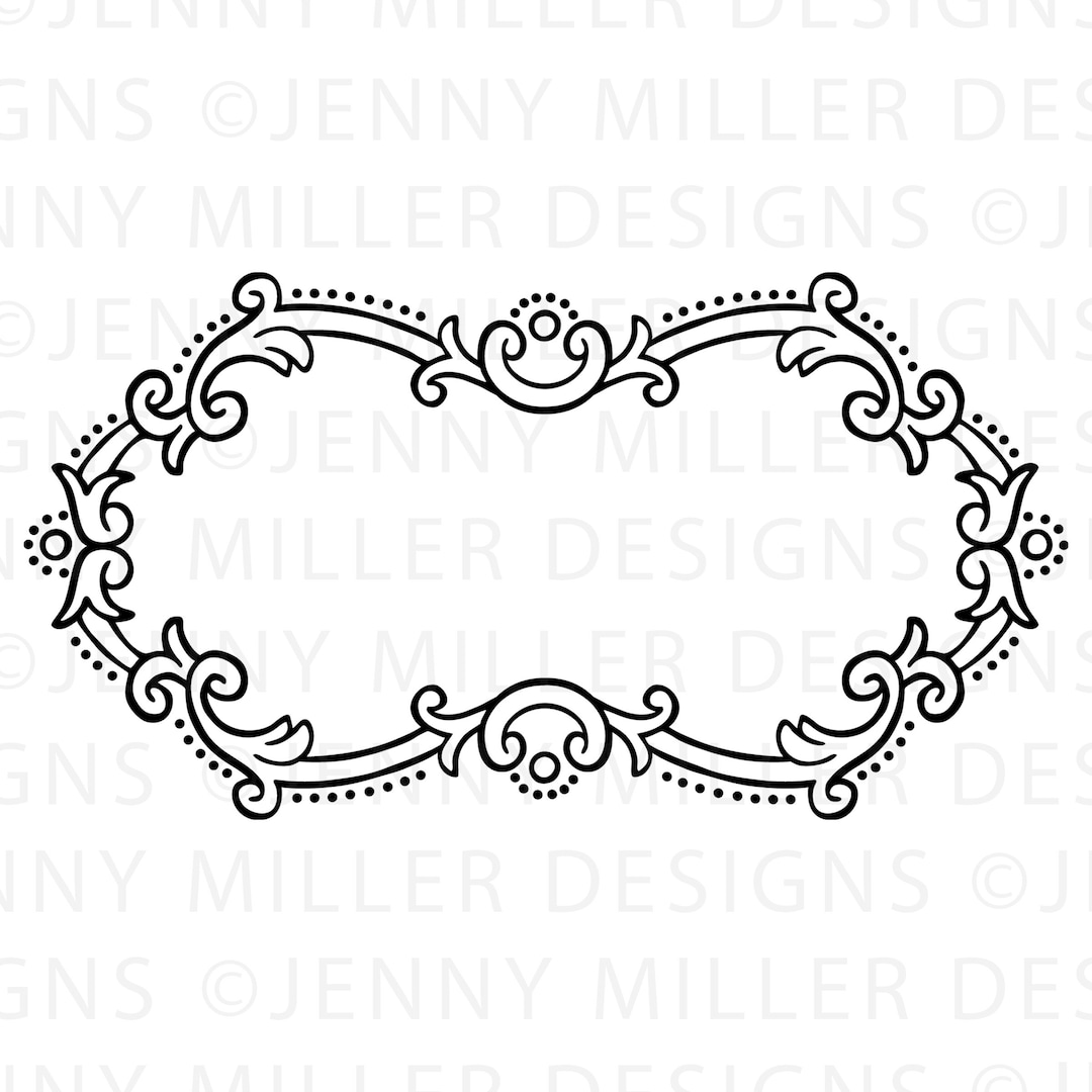 Scroll Border SVG, Cricut, Silhouette, Scroll, Border, SVG, DXF, Png ...