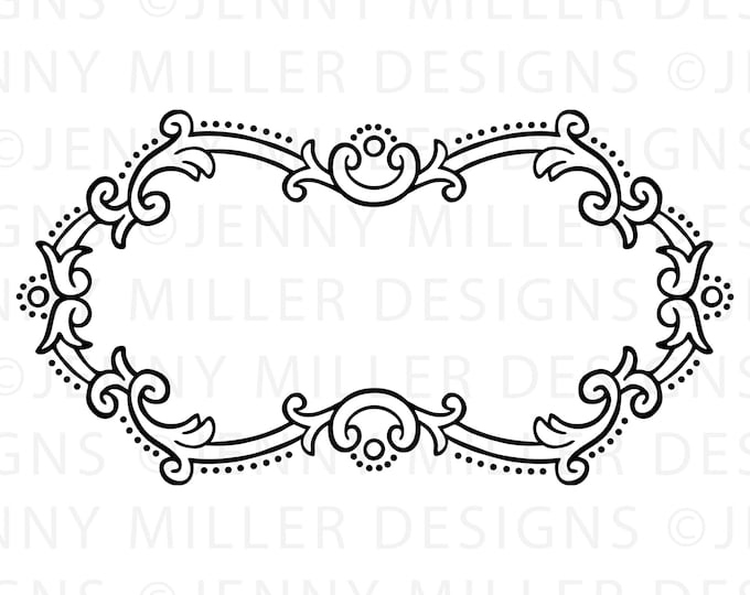 Scroll Border SVG, Cricut, Silhouette, Scroll, Border, SVG, DXF, Png ...