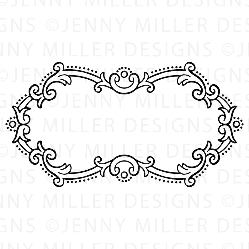 Scroll Border SVG, Cricut, Silhouette, Scroll, Border, SVG, DXF, Png ...