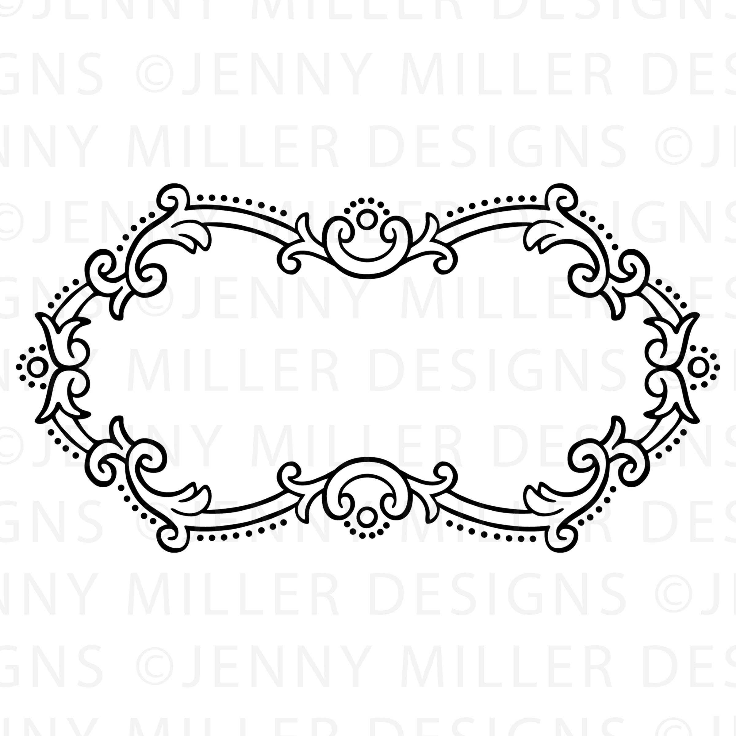 Scroll Border SVG, Cricut, Silhouette, Scroll, Border, SVG, DXF, Png ...