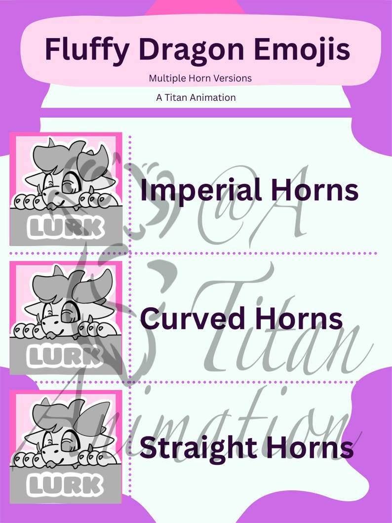 Digital Fluffy Dragon Furry Emoji/sticker Bases (9 Emojis, Pack 2 ...