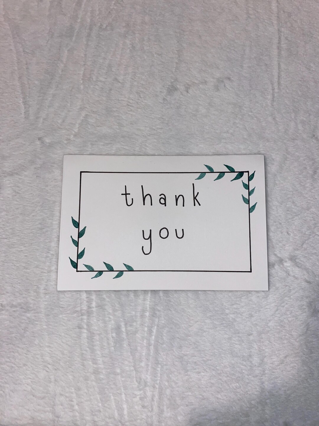 Simple Thank You Note, Handmade Thank You Note, Hand Painted Thank You ...