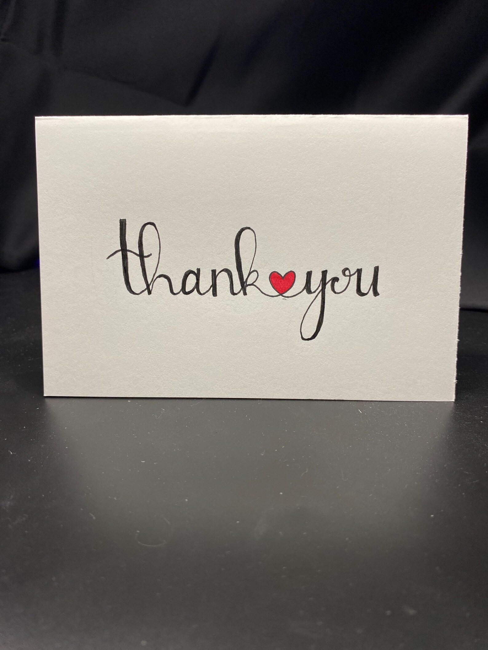 Thank You Note, Simple Thank You Note, Handmade Thank You Note, Hand ...