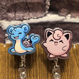 Chibi Anime Badge Reel With Rotating Alligator Clip or Belt Clip ...