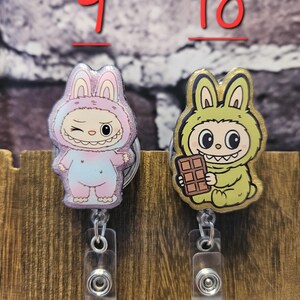 Retractable Badge Reel / 360 Rotating Alligator Clip / Pin / Labubu ...