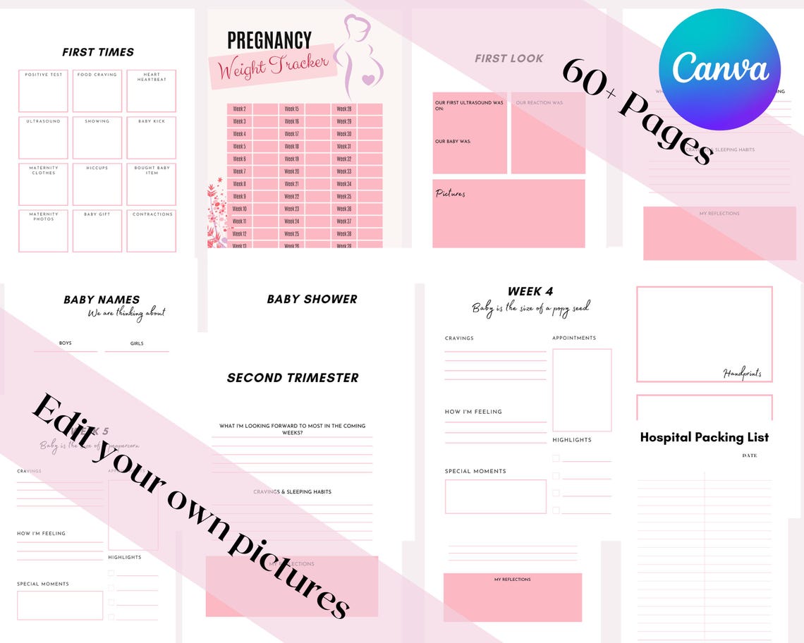 Pregnancy Journal, Pregnancy Journal First Time Mom Printable ...
