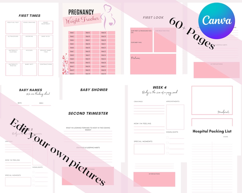 Pregnancy Journal, Pregnancy Journal First Time Mom Printable ...