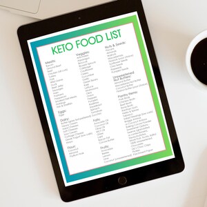 Printable Keto Food List: Minimalist Grocery Tracker (PDF Download) - Etsy