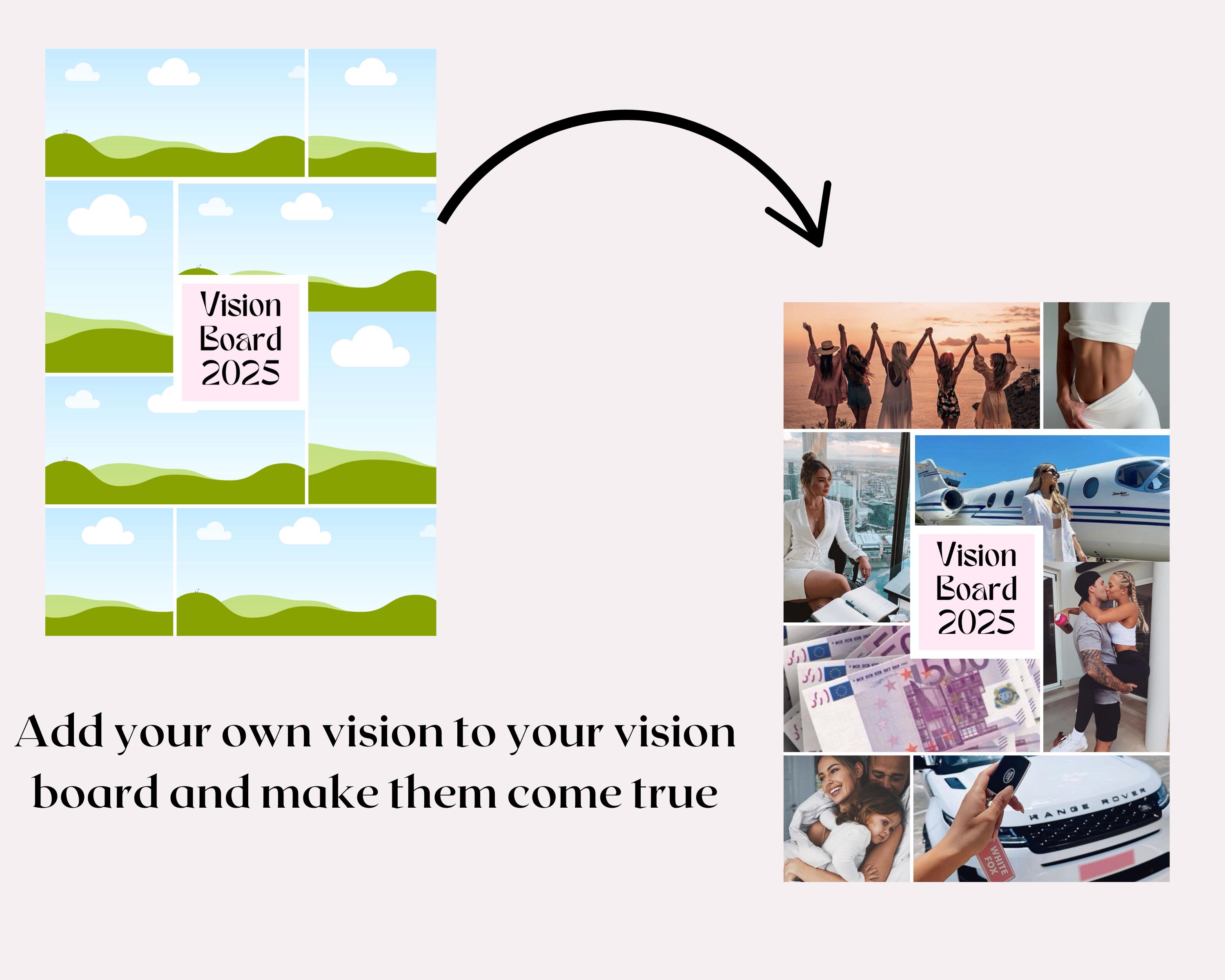 Vision Board Kit , Vision Board Printables, Vision Board Template ...