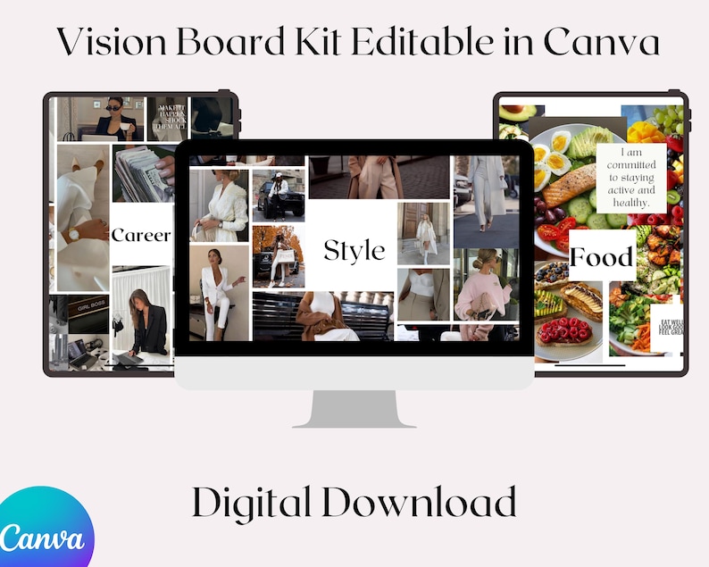 2025 Vision Board Kit: Editable Templates (digital Download) - Etsy