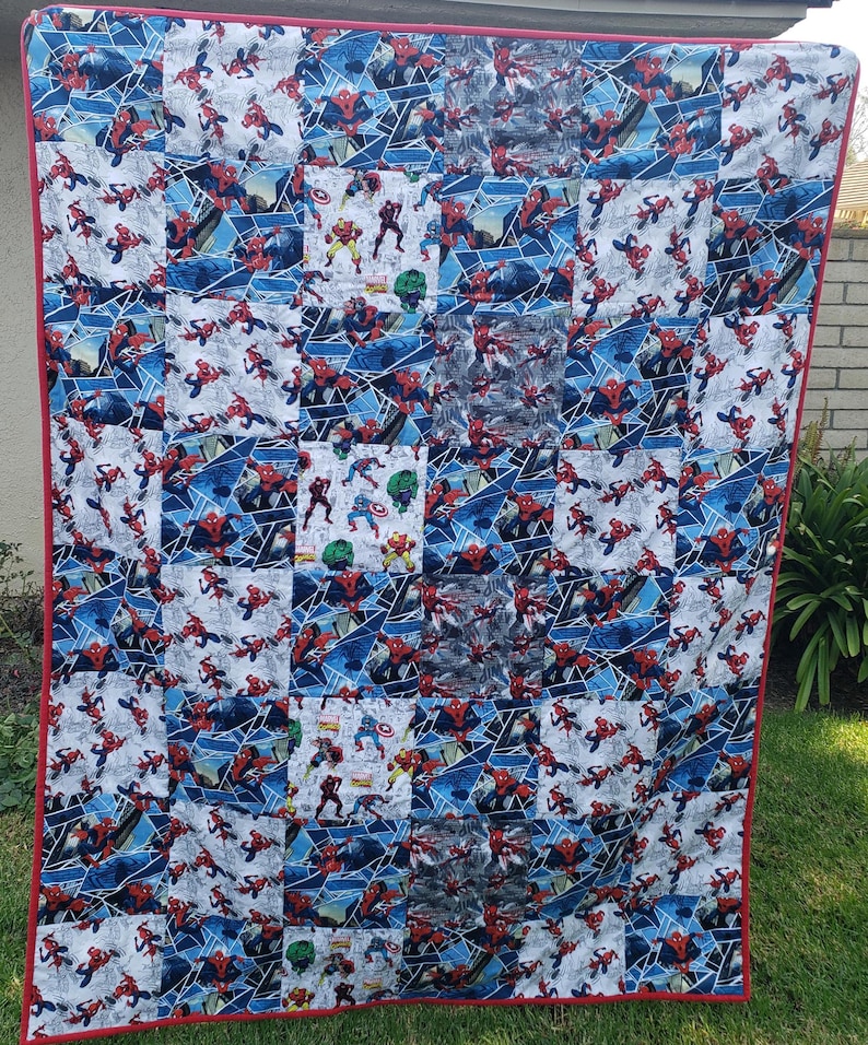 Spiderman Quilt - Etsy