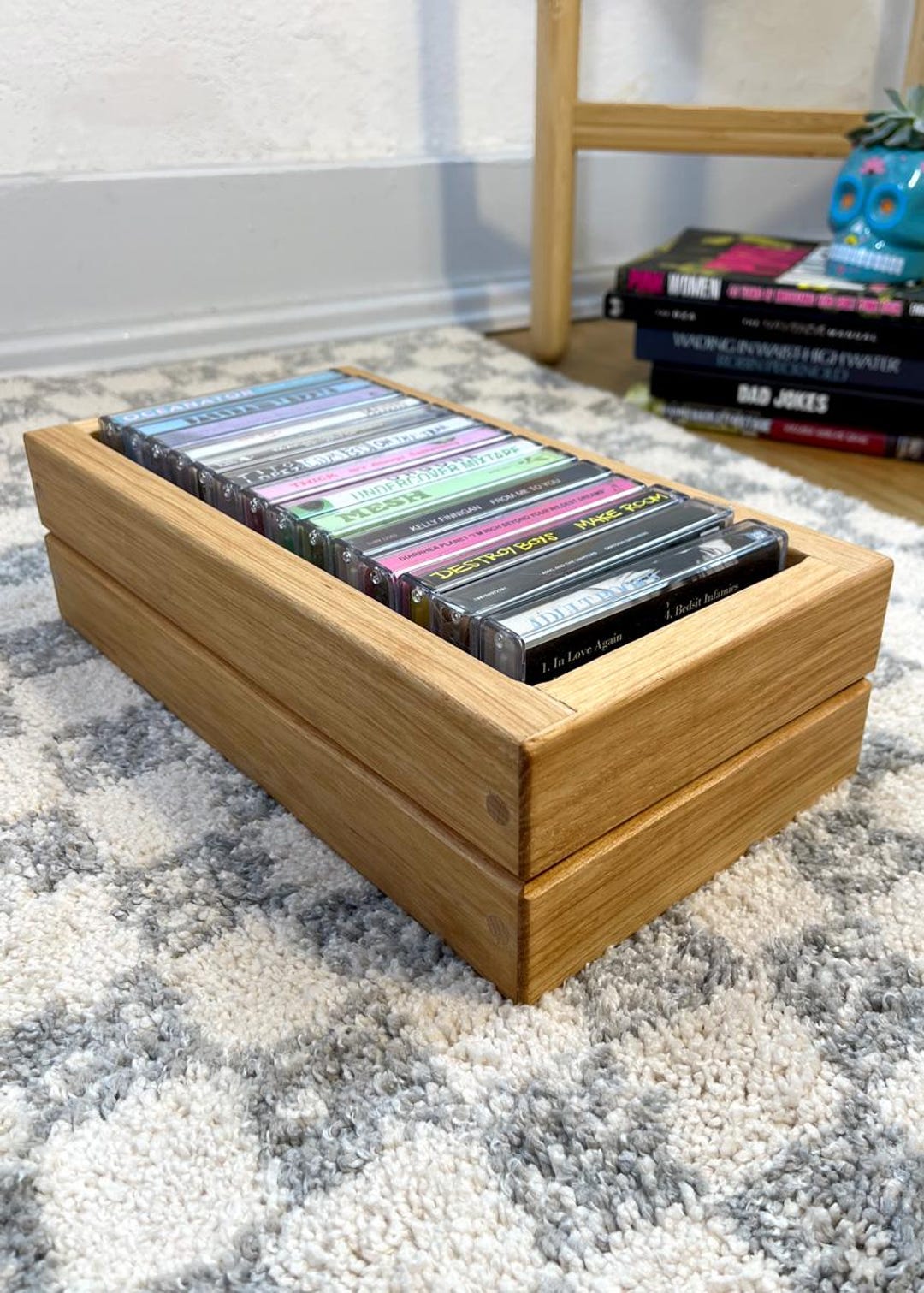 Cassette Crate Tape Storage - the Benson - Etsy