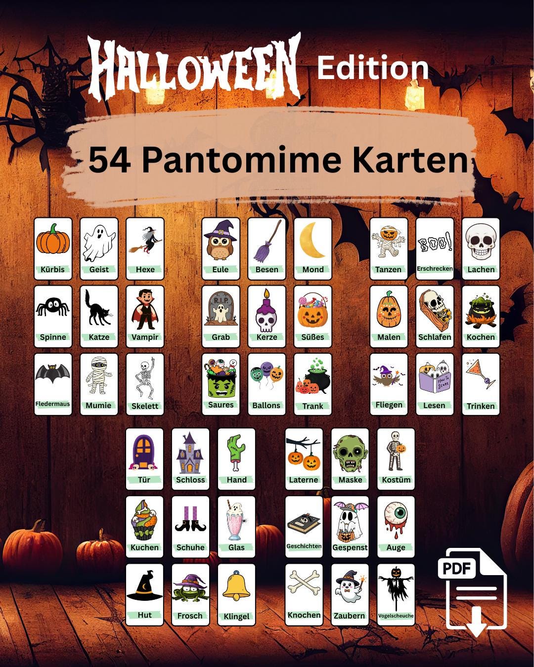 Pantomime Karten Zum Ausdrucken