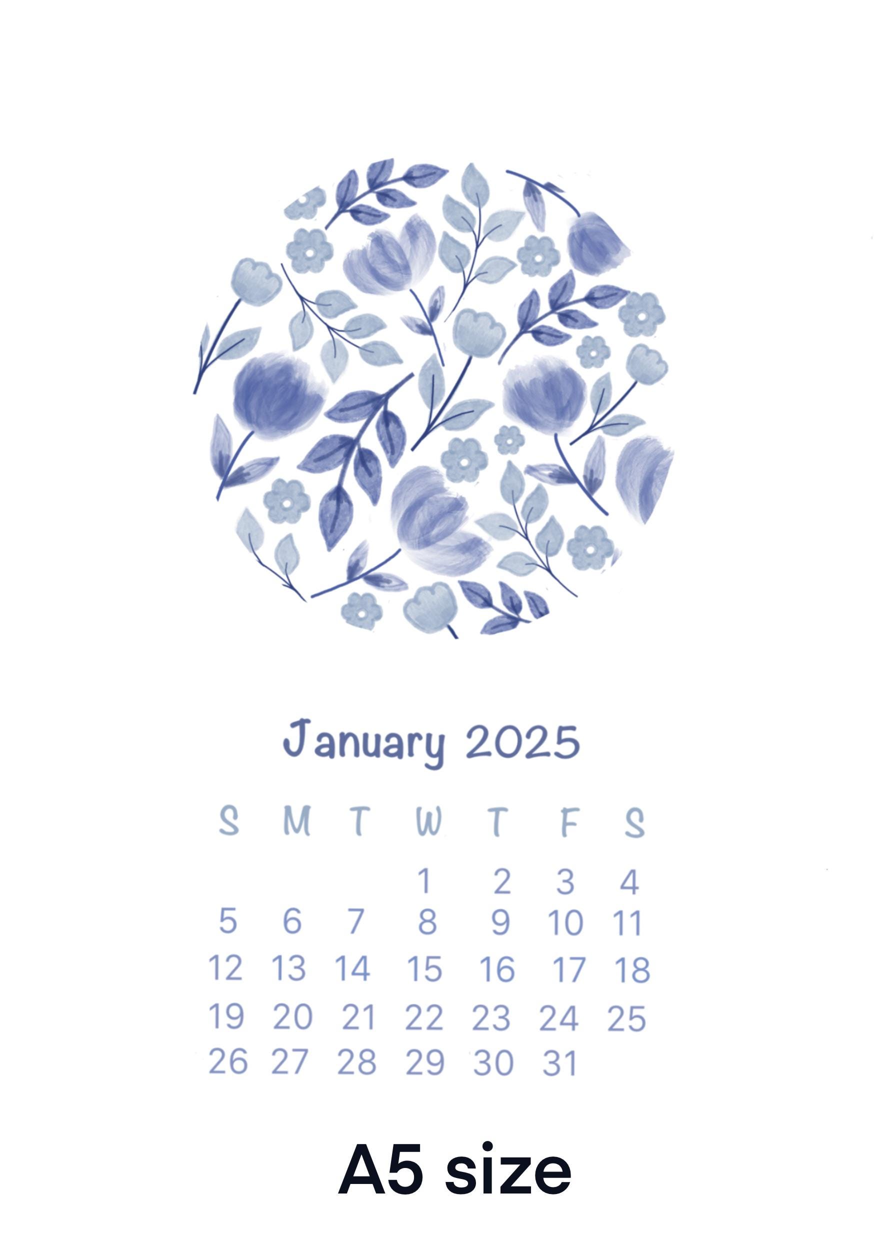 January 2025 Calendar, January 2025 Printable Calendar, Calendar in ...