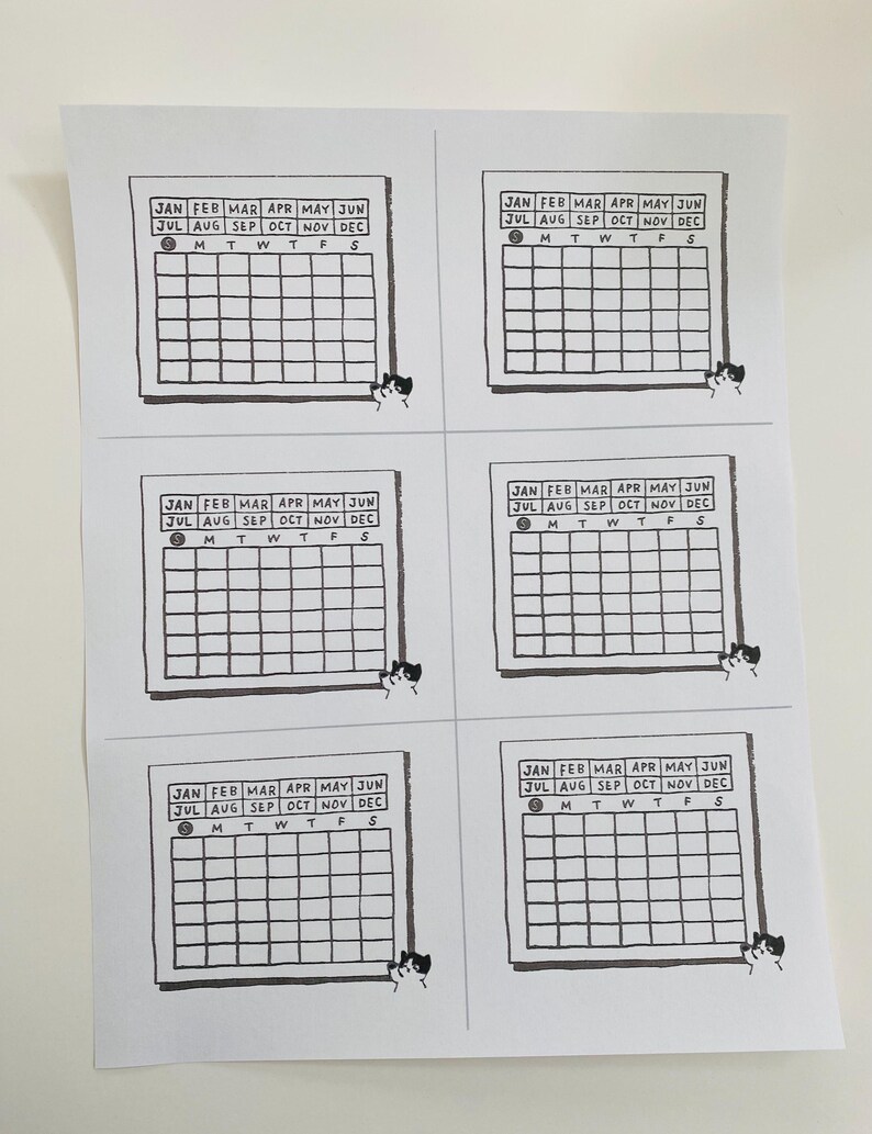 Small Printable Calendars 2025 | Minimal Aesthetic Planner | PDF ...