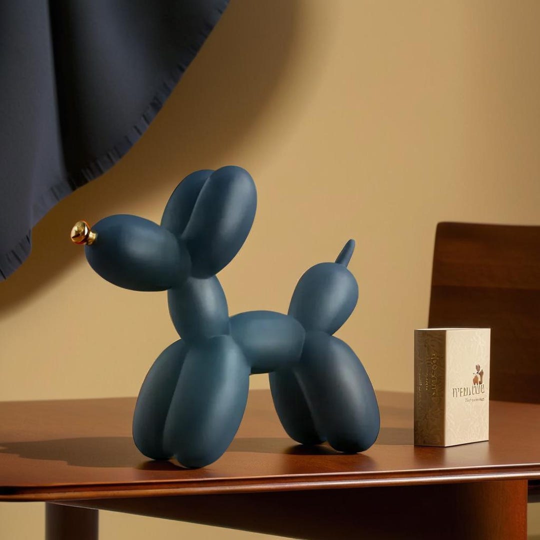 Nordic Balloon Dog Figurine - Resin Doggy Sculpture, 7 Colors, Creative ...
