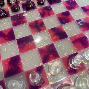 Handmade Barbie Themed - Pink Resin Chess Set, Gifts for Her and Him ...