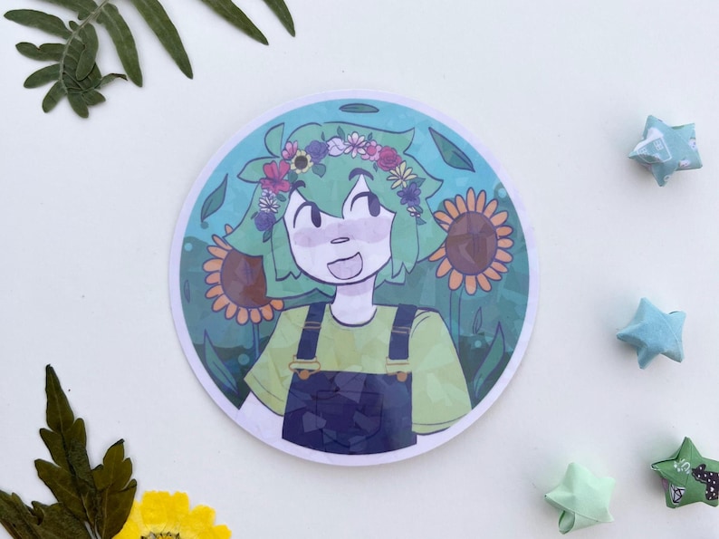 Holographic Headspace Basil Vinyl Sticker - Etsy