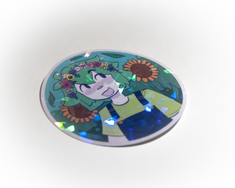 Holographic Headspace Basil Vinyl Sticker - Etsy