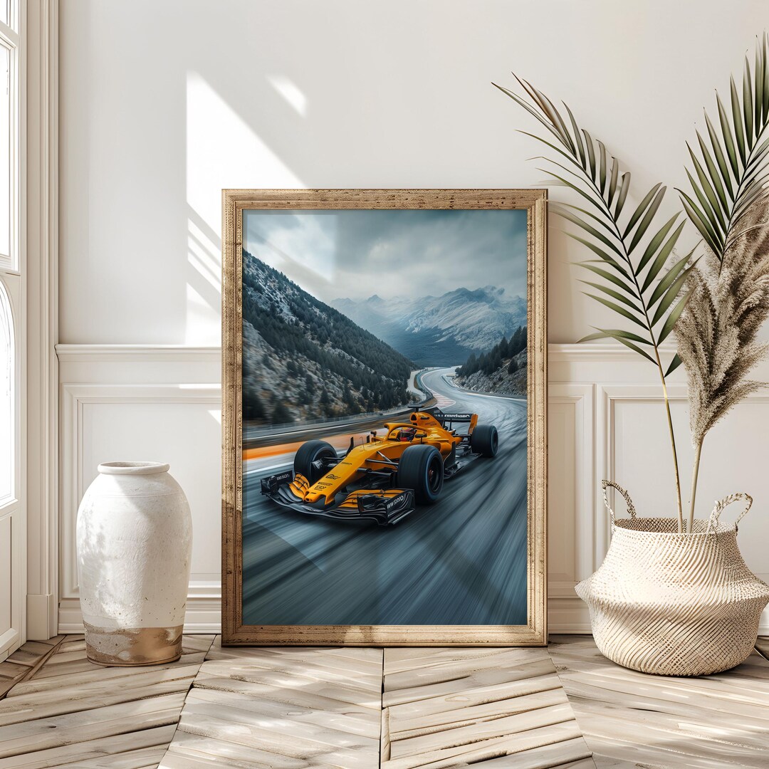 Formula 1 Racing Poster Action Shot Fast Track Wall Art Poster or ...