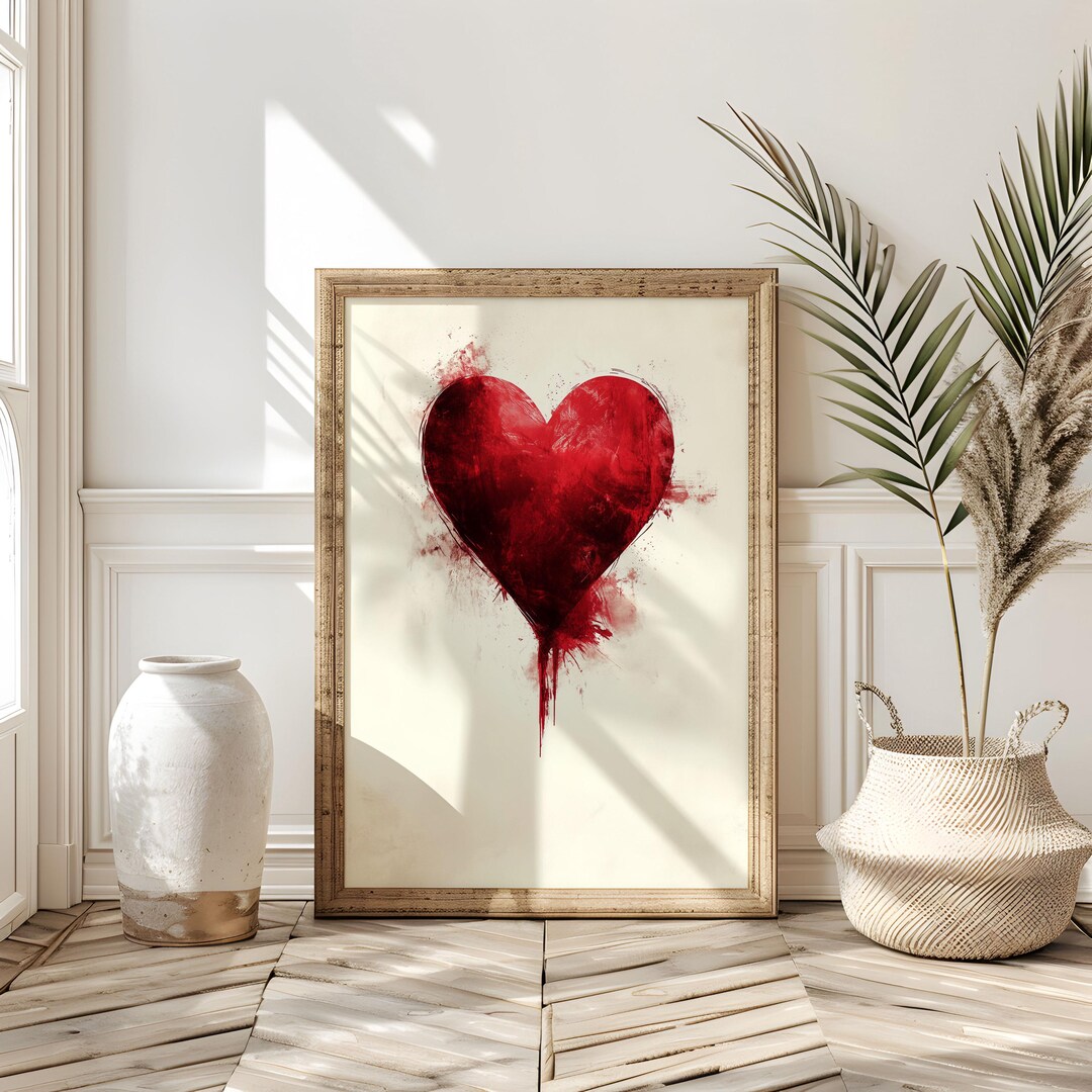 Heart Poster - Elegant Heart Design - Perfect Wall Art Gift for Loved ...