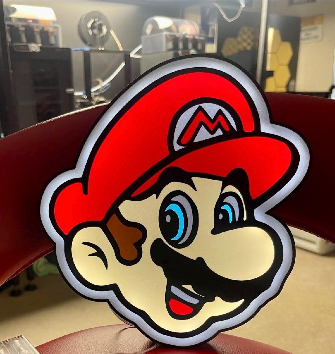Super Mario Lightbox - Etsy