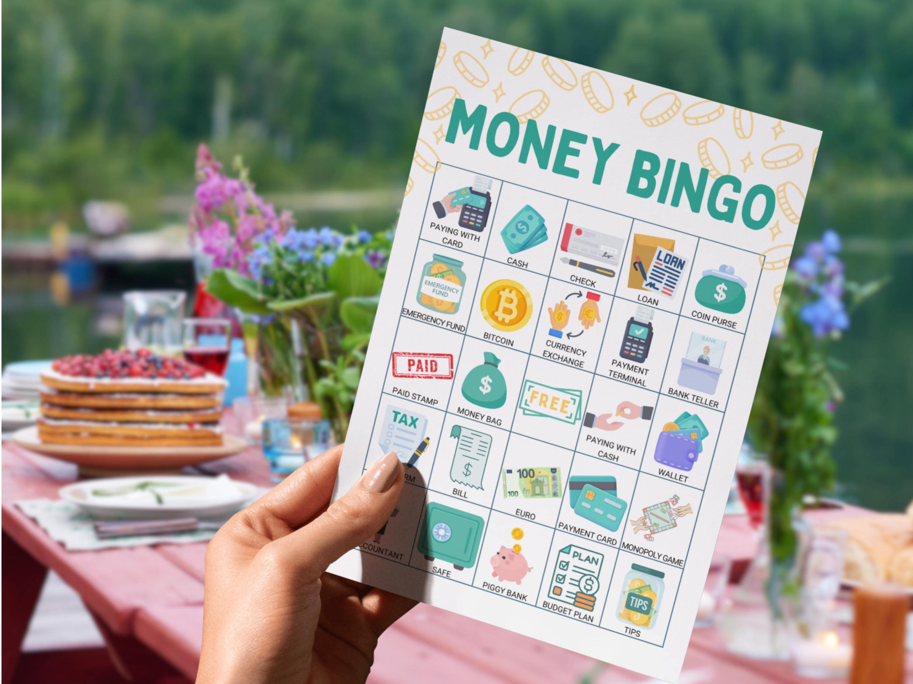 60 Money Bingo Cards, Financial Bingo Game, Teach Kids Money Banking ...