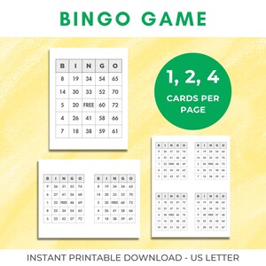 1000 Bingo Cards: Large Print Family Game (PDF Download) - Etsy
