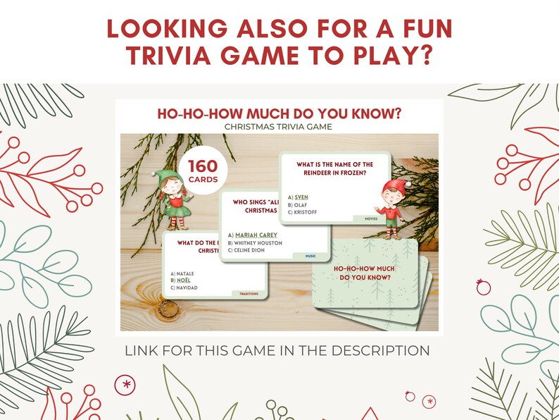 30 Christmas Song Bingo Cards, Printable Music Bingo Game for Family ...