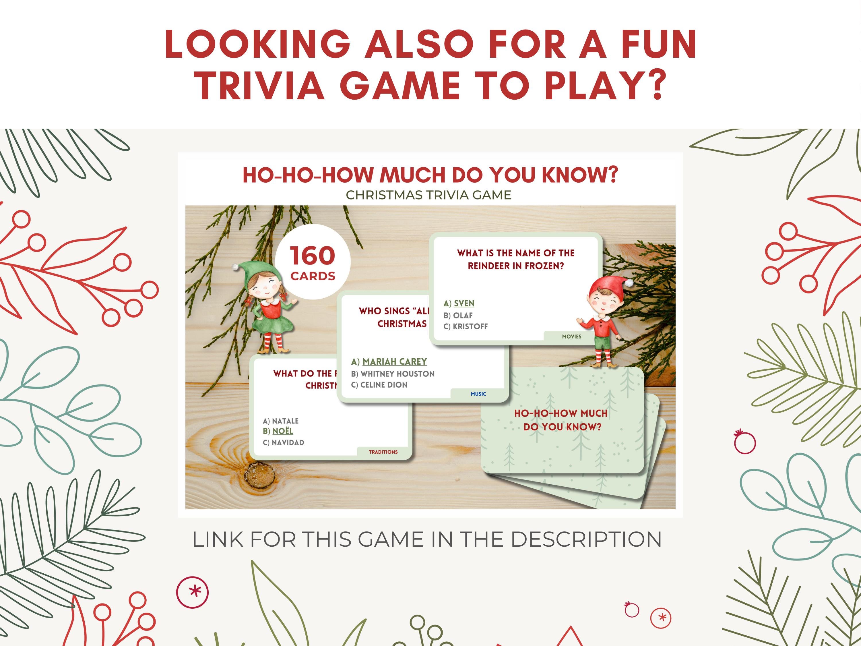 30 Christmas Song Bingo Cards, Printable Music Bingo Game for Family ...