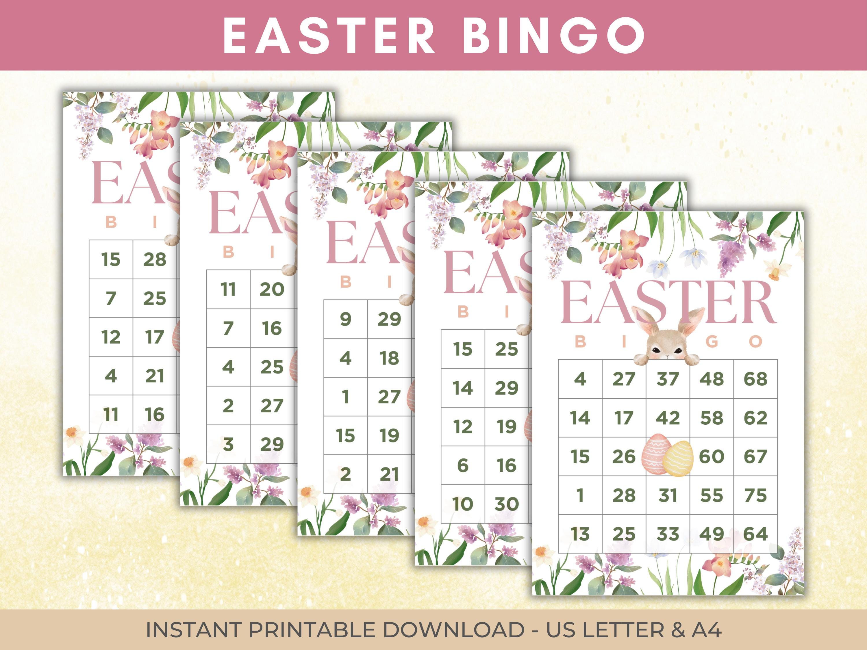 100 Easter Bingo Cards, Printable Easter Bingo, Easter Activity, Kids ...