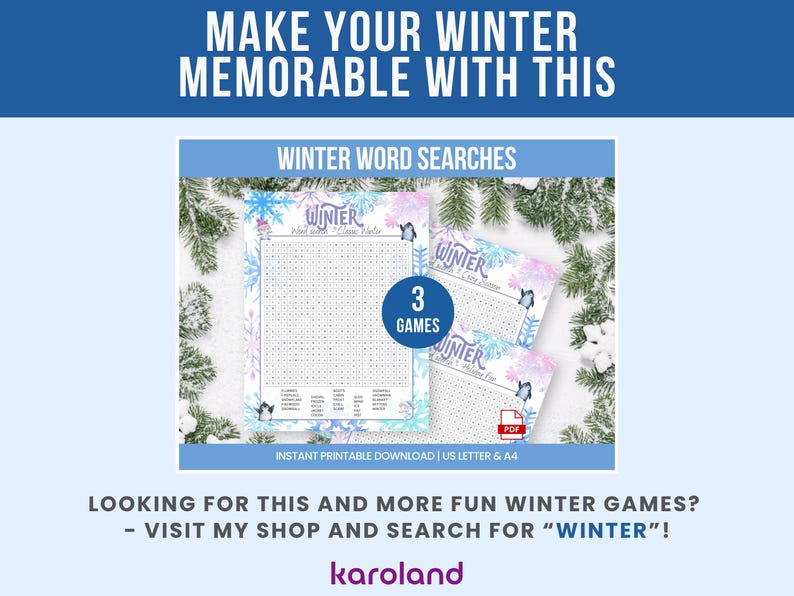 Winter Scavenger Hunt Printable Bundle, Indoor, Outdoor Hunt Versions ...