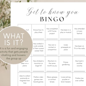 100 Get to Know You Bingo Cards Icebreaker Bingo Guest Find Someone Who ...