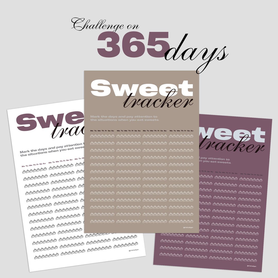 Sweet Tracker for 365 Days - Etsy