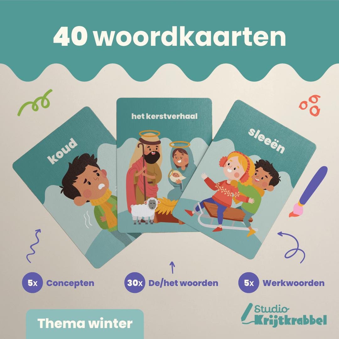 Word Cards Winter & Christmas Word Cards for Group 1 and 2 Thematic ...