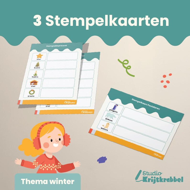 Language Bundle Winter Worksheets and Word Cards for Group 1 and 2 ...