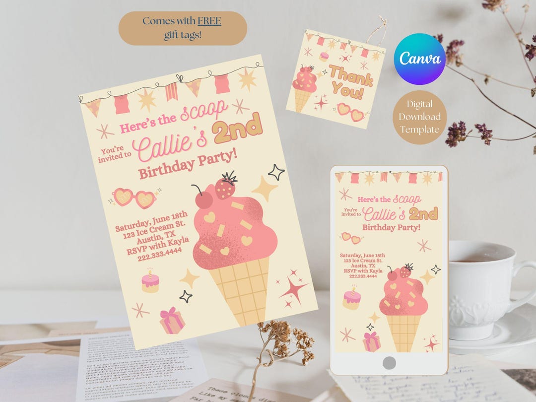 Sweet Treat Birthday Party Invitation | EDITABLE Sweet Treat Invitation ...