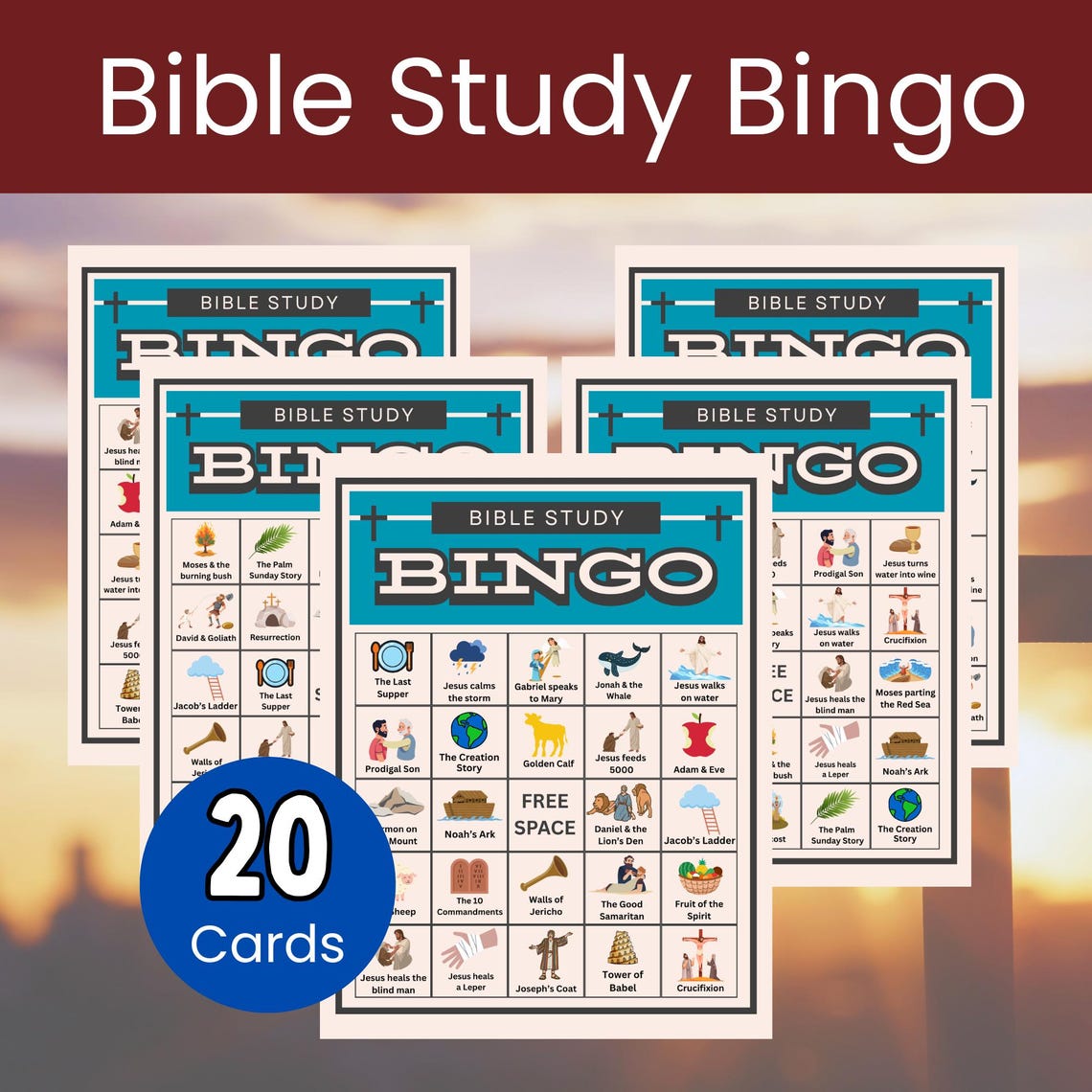 Bible Study Bingo Game: Church Youth Group Activity (digital Download ...