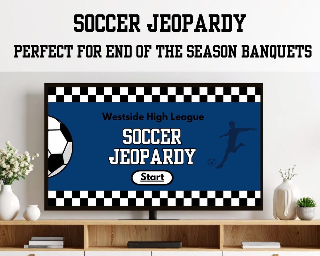 Soccer End of Season Jeopardy Game: Editable Canva Template (digital ...